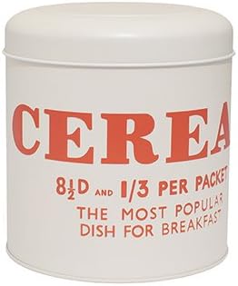 Vintage by Hemingway 1-Piece Typography Cereal Tin : Amazon.co.uk: Home ...