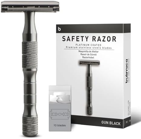 Amazon.com: Gun Black Safety Razor, Single Blade Razors for Men, with ...
