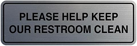 Amazon.com : Classic Framed Please Help Keep Our Restroom Clean Wall ...