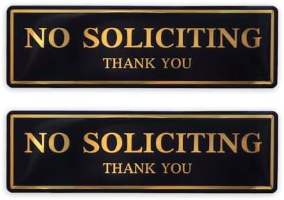 Amazon.com: 2PC No Soliciting Sign For House Sign, 8 x 2.2 Inches ...