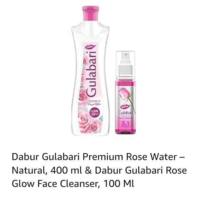 Buy Dabur Gulabari Premium Rose Water Natural, 400 ml & Amla Hair Oil ...