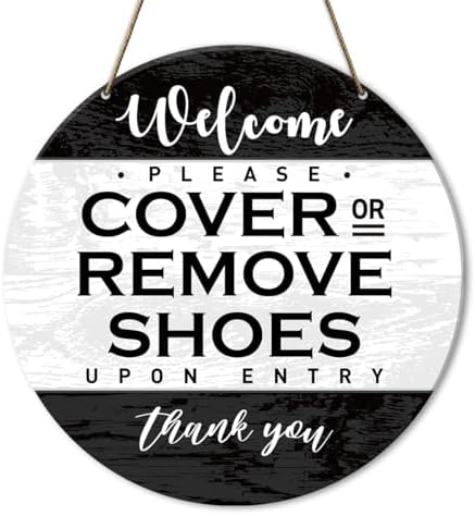 Amazon.com: Woodamore Please Remove Your Shoes Sign - 2 Pack Take Your ...