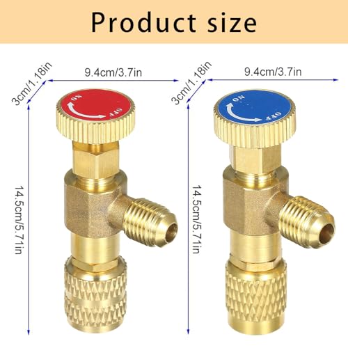 KHDULQ 2 Pieces Brass Air Conditioning Flow Control Valve, Air ...