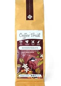 CoffeeTrail Wayanad Robusta (Ground Coffee), Speciality Grade SINGLE ...