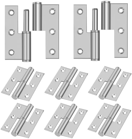 Lift Off Hinge 3" Stainless Steel Door Hinges 6 Pack,Left Handed,Rust ...