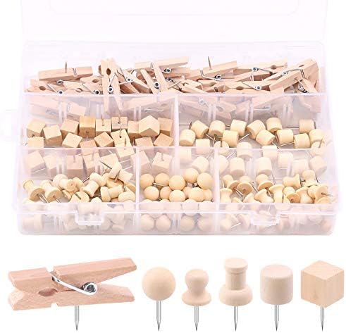 Amazon.com: Thumb Tacks for Bulletin Boards,Wooden Push Pins - 140Pcs 5 ...