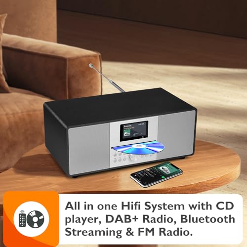 MangoKit MS4 CD Player DAB Radio Hifi System I Bluetooth I Powerful ...
