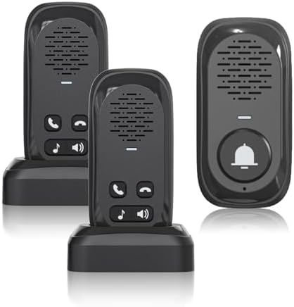 Wireless Intercom Doorbell,Doorbell Voice Intercom 984ft Range,Duplex ...