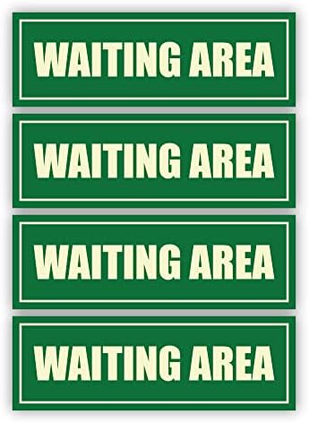 Pack Of 4 Waiting Area Sign Stickers For Office Hospital Bank Factory ...
