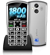 Amazon.com: artfone A400 Silver - Big Button Cell Phone for Seniors丨4G ...