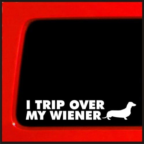 Amazon.com - I Trip Over My Wiener Dog Dachshund Decal Vinyl Sticker ...