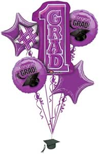 Amazon.com: Purple Number One Grad Balloon Bouquet Kit : Home & Kitchen