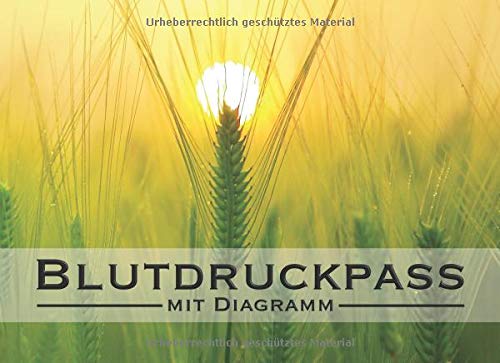Amazon | Blutdruckpass mit Diagramm: Blutdruck Tagebuch zum ausfuellen ...