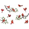 Amazon.com: SUPERDANT Cardinal Bird Wall Sticker Funny Birds on Branch ...