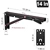 Amazon.com: Folding Shelf Brackets， Detachable Folding Bracket，2 Pack ...