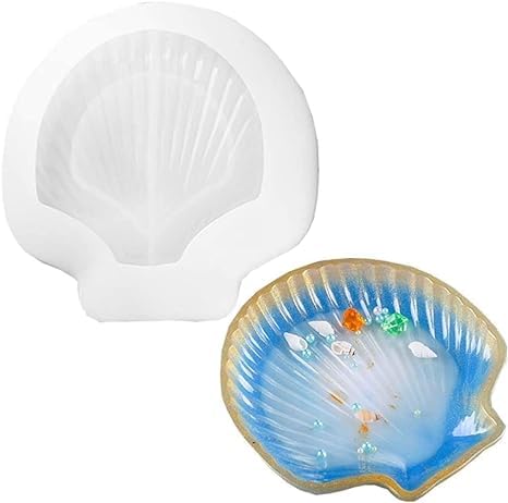 R&H Silicone Mould SEA Shell Tray for, Resin Art Silicone, sea Shell ...