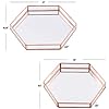 Amazon.com: Koyal Wholesale Rose Gold Glass Mirror Hexagonal Trays ...