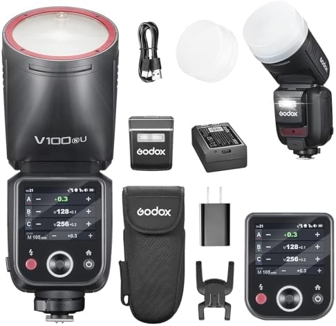 Amazon.com : GODOX V100N U Flash V100-N USA 100w Round Head Touch ...