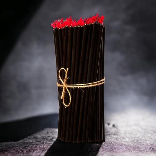 Amazon.com: Slim RED Wick Black Candles, "SAMURAI" Candles, Ritual ...