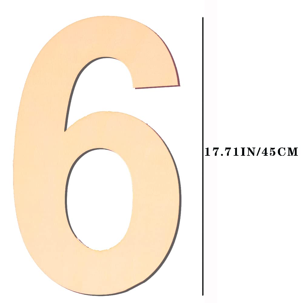 Snapklik.com : 17 Inch Large Wooden Numbers, Wood Number, Blank Wooden ...
