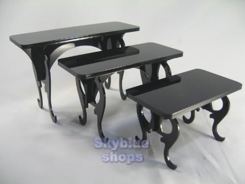 Amazon.com: Black Acrylic 3 Layer Display Table, Pack of 2 Sets, Ideal ...