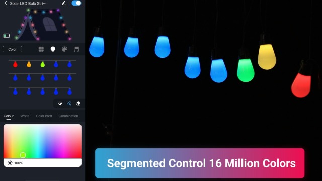 Watch ASAHOM Solar RGBW Outdoor String Lights Light up Your House on ...