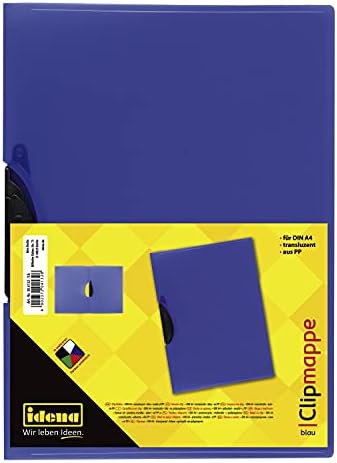 Idena 304132 - Clip Mappe für DIN A4, aus Polypropylen, transluzent ...