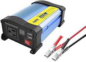 Amazon.com: 200W Power Inverter，Car Converter 12V to 110V with a Outlet ...