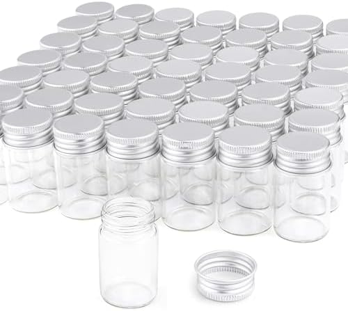 Amazon.com: DMuuuDM 50 Pack,20ml Clear Glass Essential Oil Bottle,Empty ...