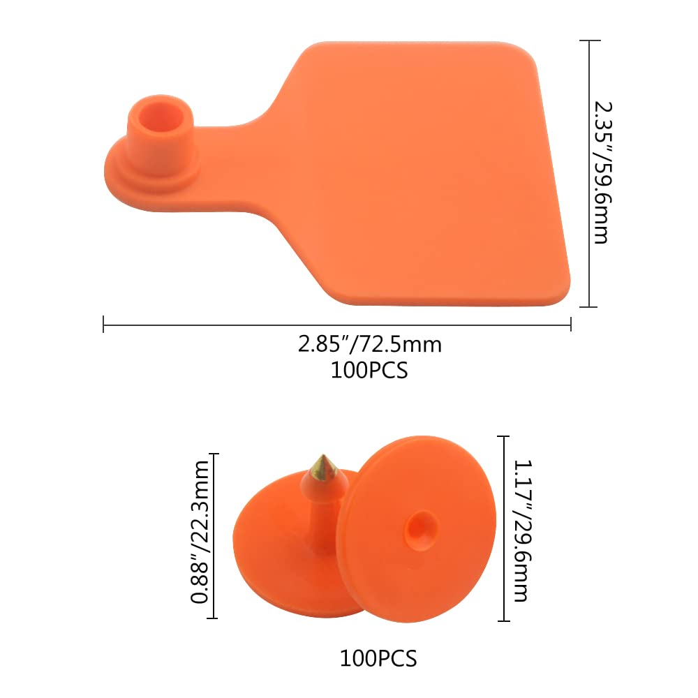 Snapklik.com : WMYCONGCONG 100 Sets Livestock Identification Blank Ear ...