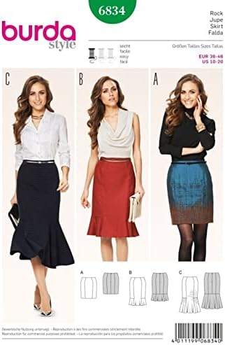 Burda Ladies Easy Sewing Pattern 6573 High Waist Wide Leg Trousers ...