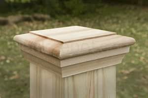 Colonial Flat Top Post Cap 4 1/2" (Cedar) - Decking Caps - Amazon.com