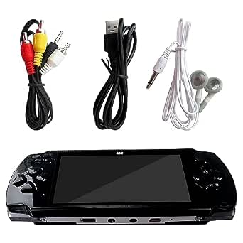 Amazon.com: Black Handheld Game Console 4.3 inch Retro Handheld Games ...