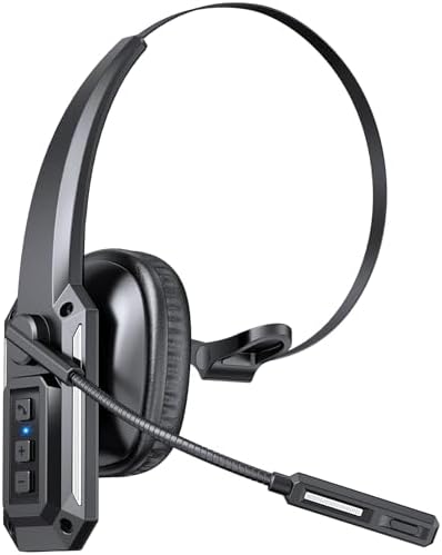 Amazon.com: PrancyBt Trucker Bluetooth Headset, Wireless Headset with Mic for PC, Bluetooth ...
