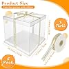 Amazon.com: Oungy 5 PCS Clear Cake Box 10 x 10 x 9 Inch Tall Cake Box ...