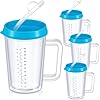Amazon.com: Kritkin 4 Pcs 20 oz Hospital Water Cup with Straw and Lid ...