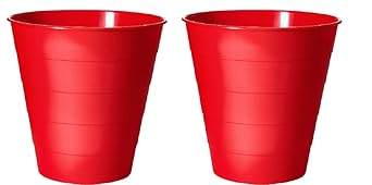 FNISS Waste bin, red, 10 l (3 gallon) (Pack Of 2) : Amazon.in: Home ...