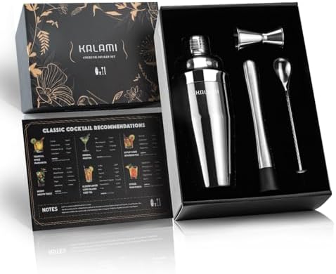 Amazon.com: KALAMI Premium Cocktail Shaker Set, Beginner's 304 ...