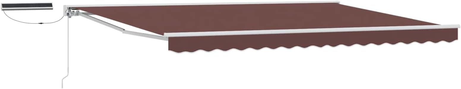 mtlskopl Store électrique - 4 x 3,5 m - Marron/blanc - Avec ...