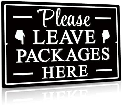 Amazon.com: Please Leave Packages Deliveries Here Sign, (2 PACK) Leave ...