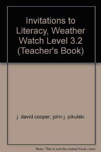 Invitations to Literacy, Weather Watch Level 3.2 (Teacher's Book) : Amazon.in: Books