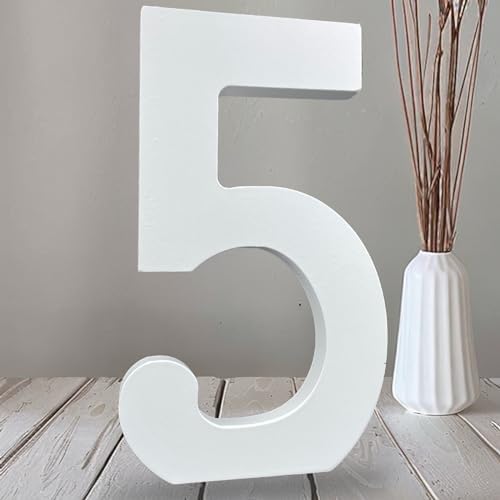 Amazon.com: AOCEAN 10 Inch White Wood Numbers Unfinished Wood Numbers ...