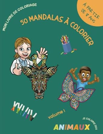 Mon livre de coloriage je colorie des animaux 50 mandalas à colorier ...