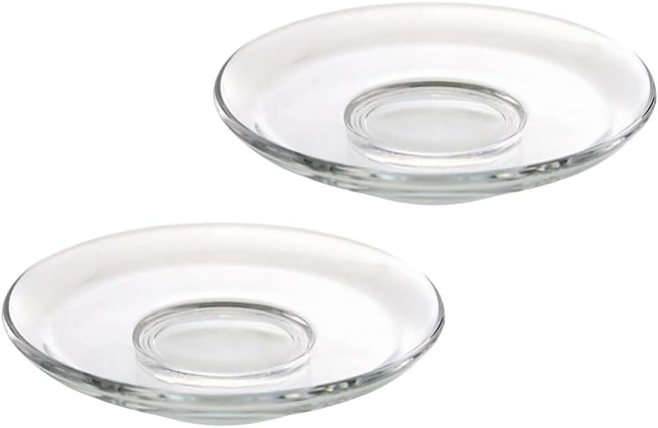 Amazon.com | SOLUSTRE Plastic Plates Disposable 4Pcs Clear Glass Plates ...