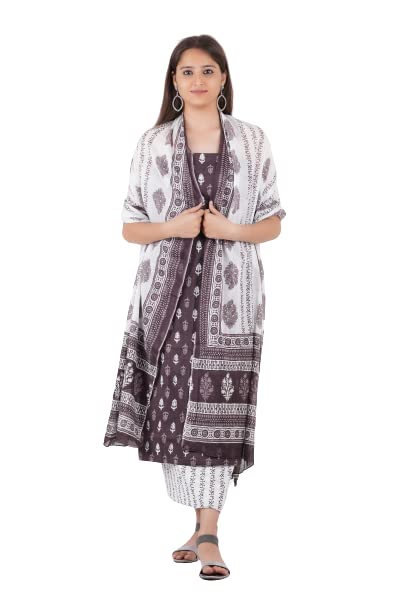 KWATCHI Womens And Girls Pure Cotton Unstiched Salwar Suit Dress ...