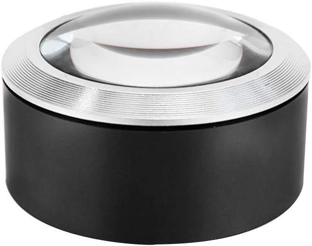 5X Desktop Reading Magnifier with 3 LED Oversized Dome Handheld ...