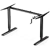 Deskfit Ergonomically height-adjustable desk, manual 2-fold telescopic ...