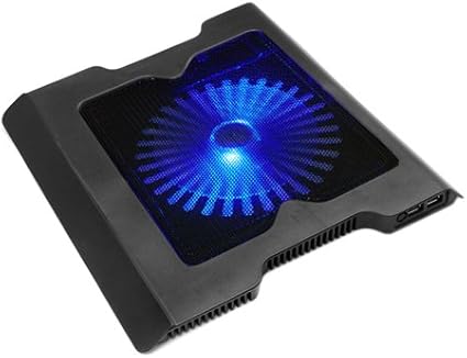 Amazon.com: Black USB Powered Cooling Pad Blue LED Light with 1 Large ...