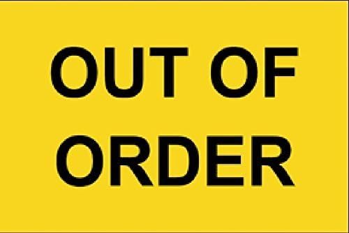 Amazon.com: Out Of Order Sticker, 5" X 3.5" : Industrial & Scientific