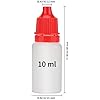 KEILEOHO 200 PCS 10ml Colorful Empty Dropper Bottles, Colour Eye Liquid ...